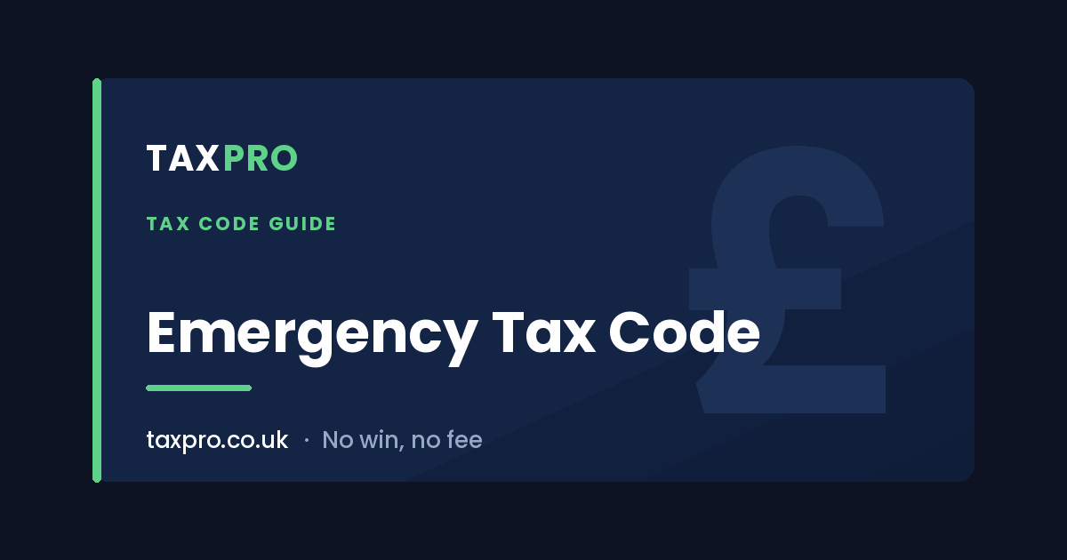 Emergency Tax Code Explained | Reclaim Overpaid Tax | Taxpro